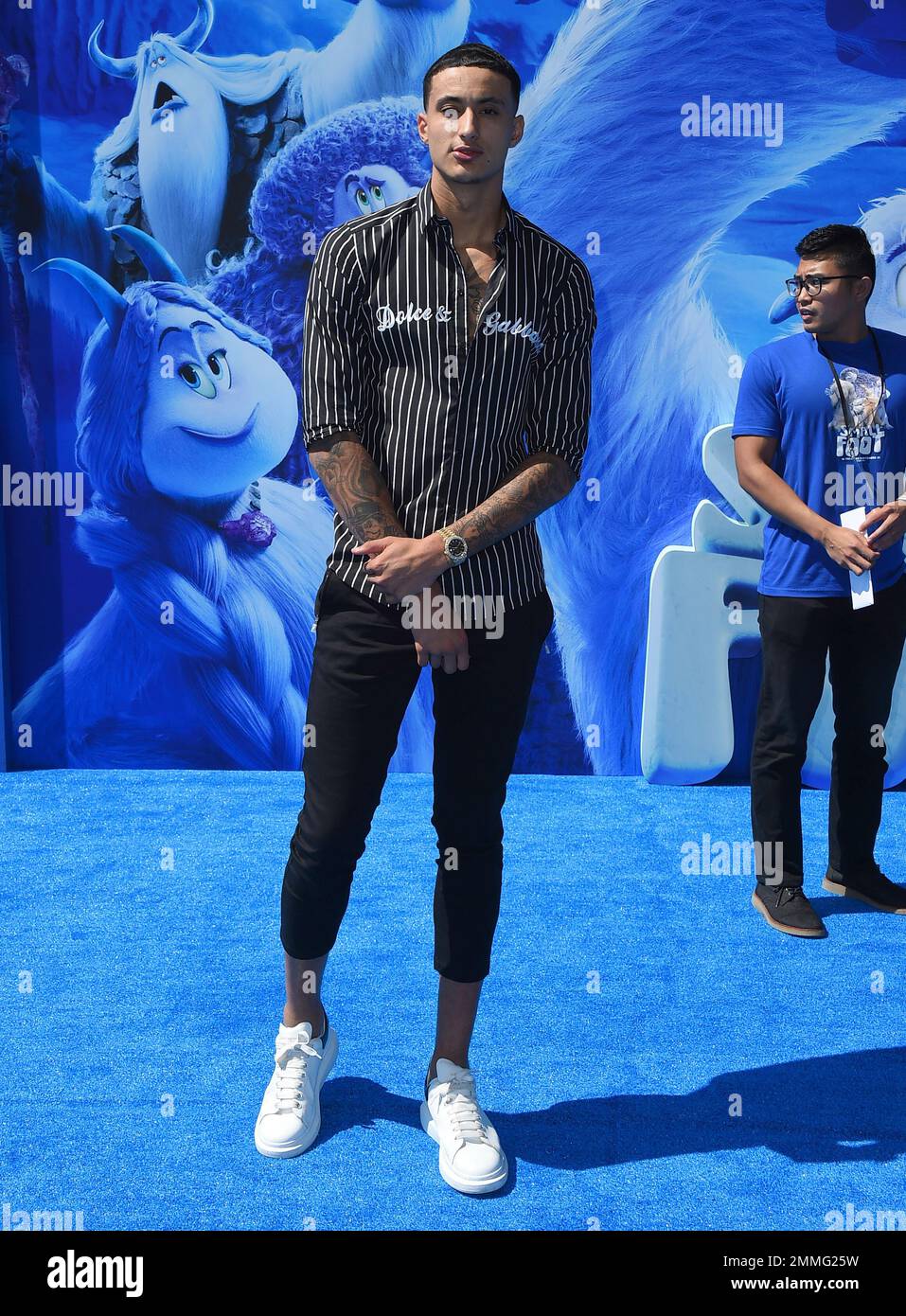 Professional NBA player Kyle Kuzma of the Los Angeles Lakers arrives at ...