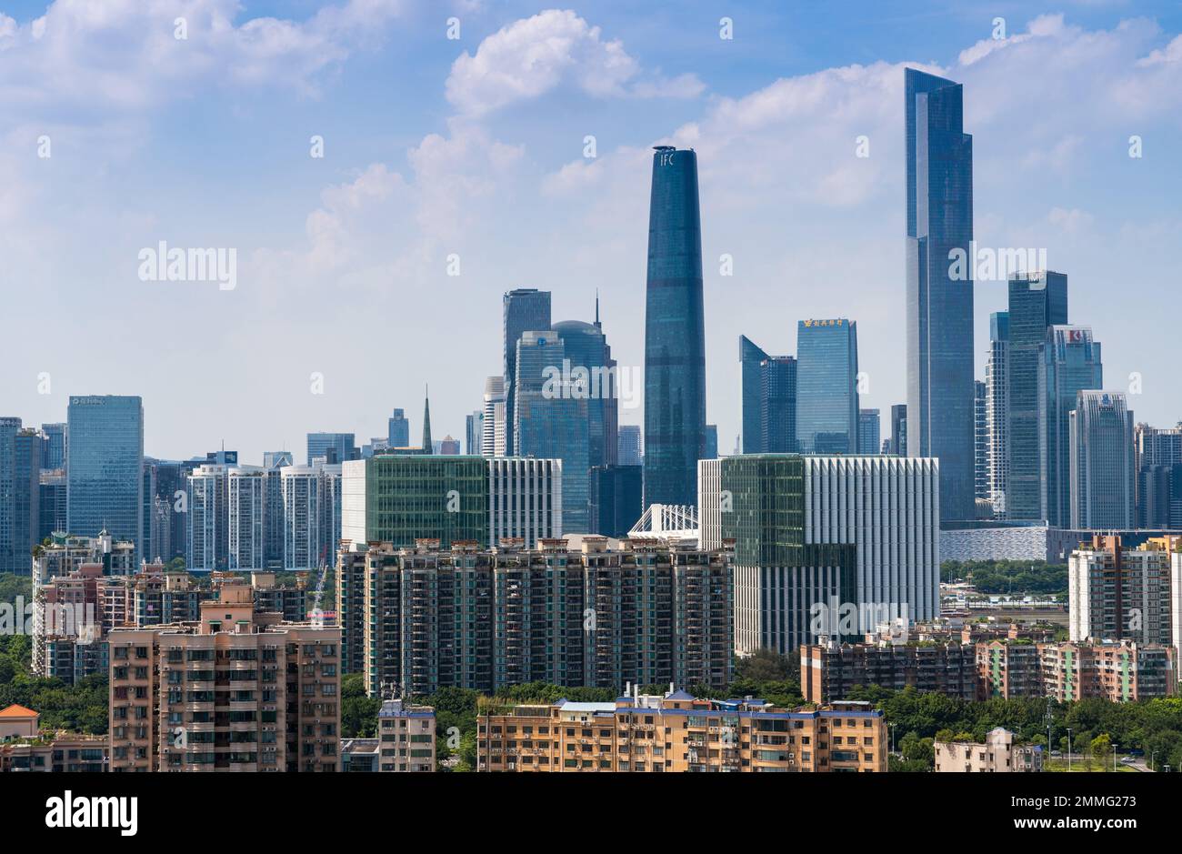 Have a bird's eye view of guangzhou city Stock Photo - Alamy
