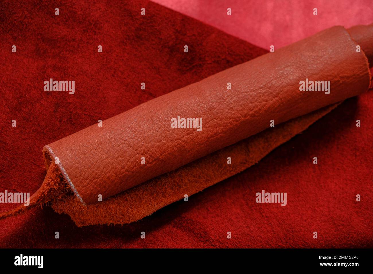 leather of red shades.Texture of red leather.surface of natural pieces ...