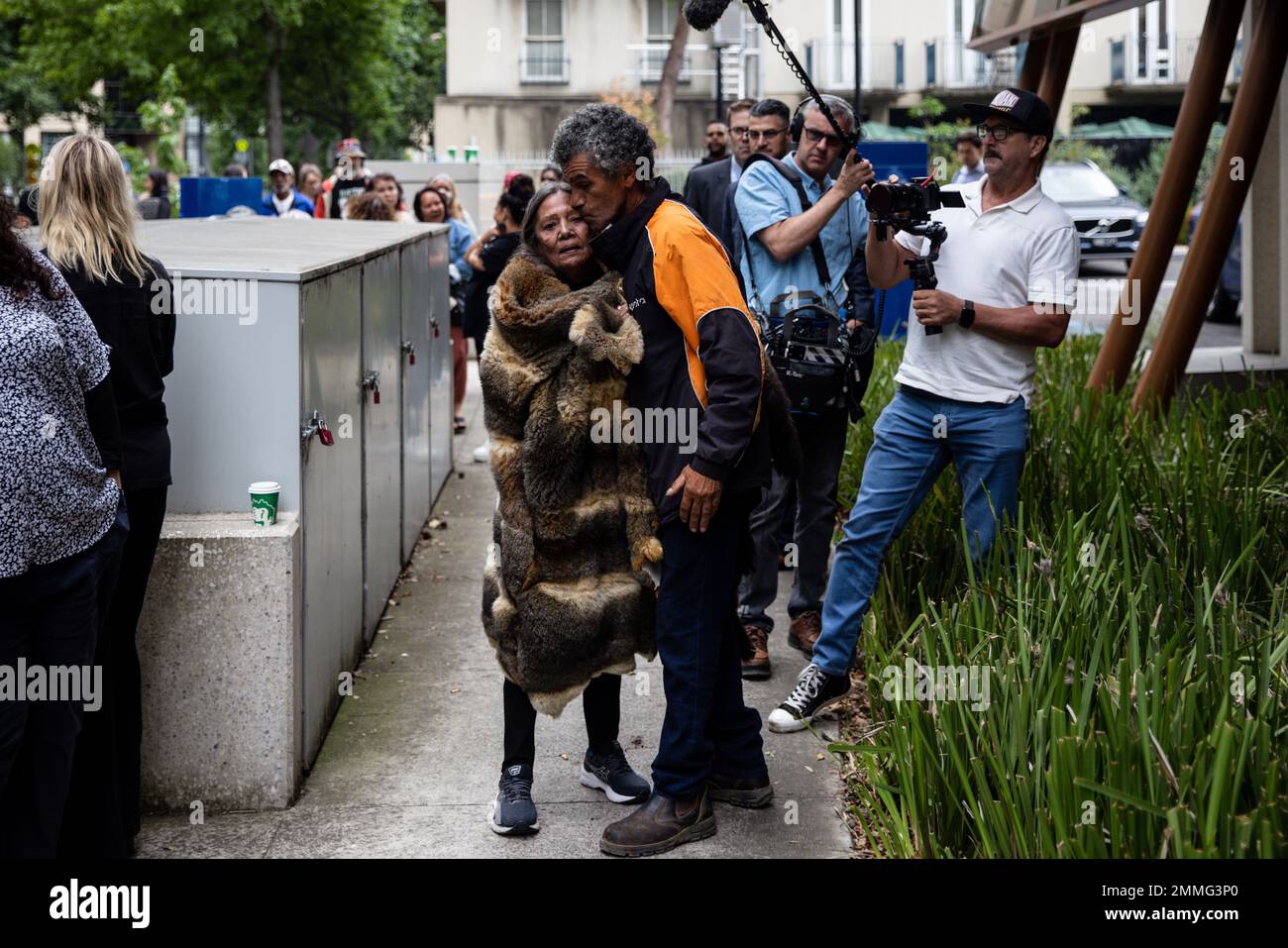 Veronica Nelson’s mother Aunty Donna Nelson arrives at the Coroners ...
