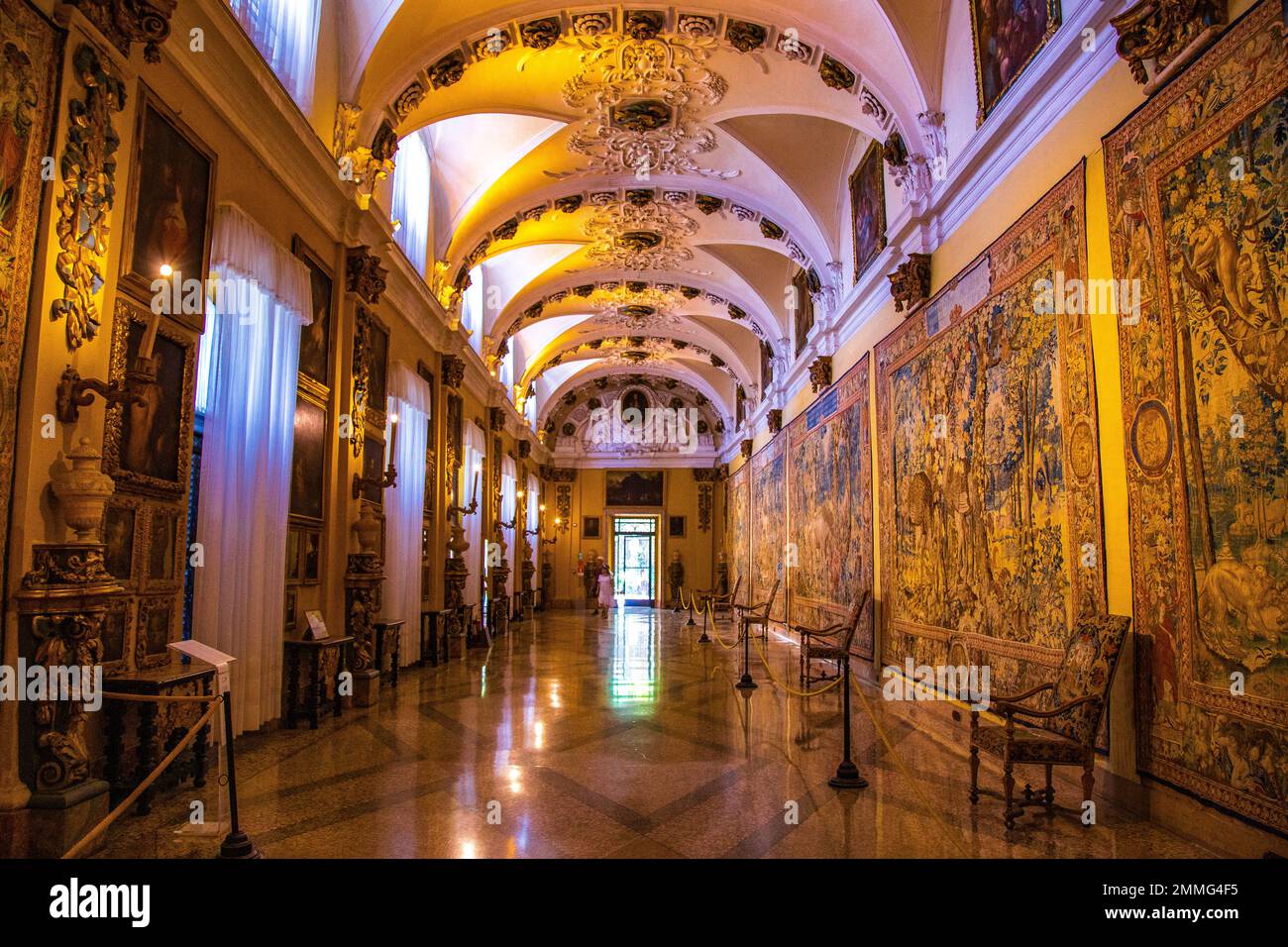 Palazzo Borromeo, Palace Interior view in Isola Bella, Isole Borromee ...