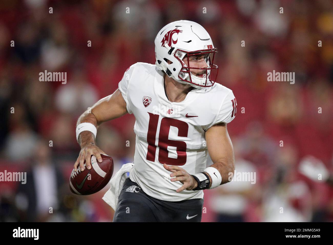 Washington State quarterback Gardner Minshew looks to throw a pass ...