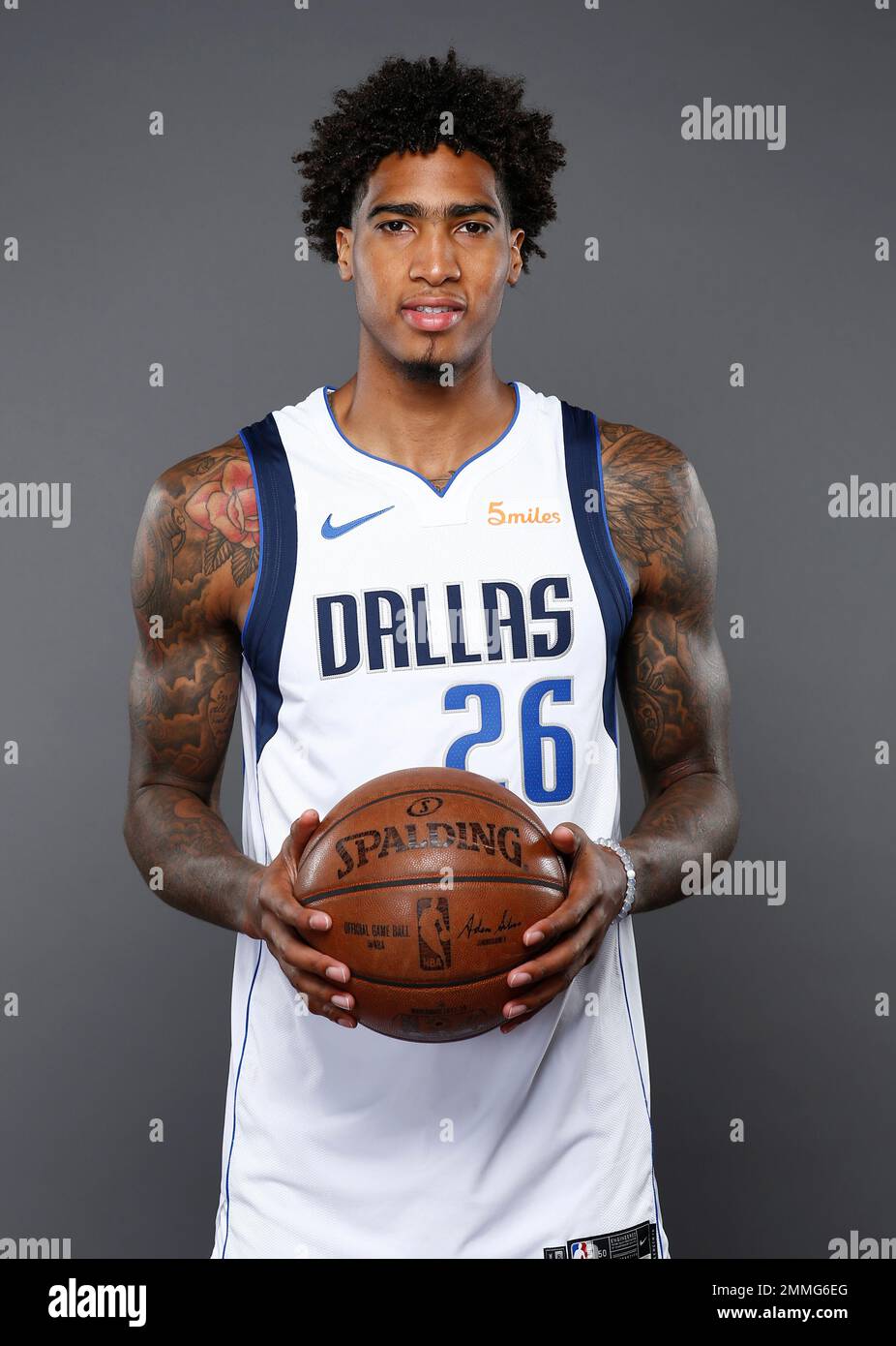 Dallas Mavericks forward Ray Spalding (26) poses for a photo during the ...