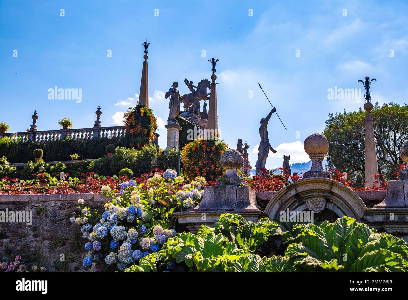 Italian style baroque Garden on Isola Bella, in isole borromee islands ...