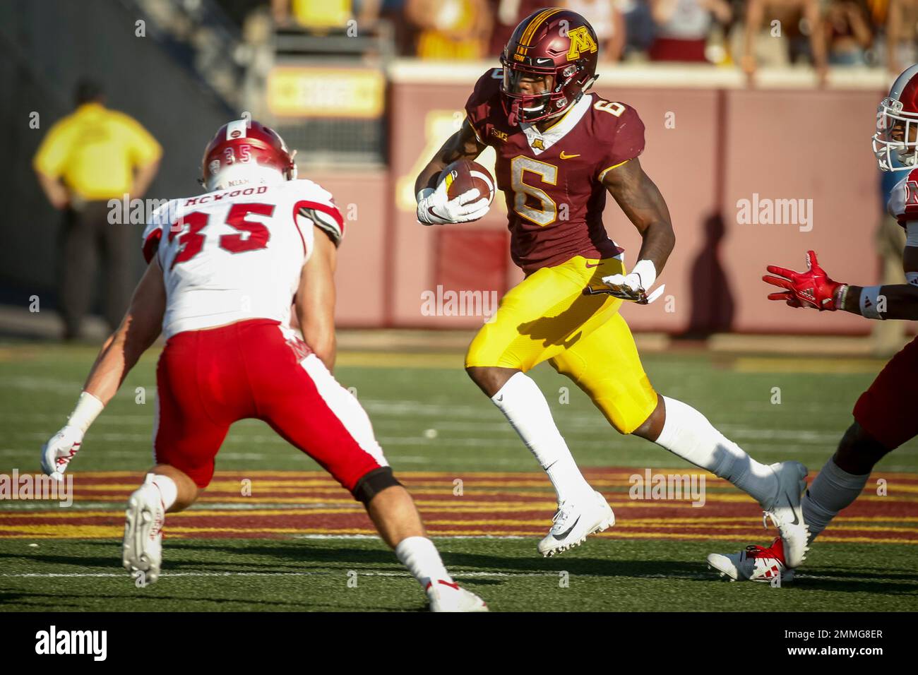 Minnesota wide receiver Tyler Johnson catches a pass against Miami ...