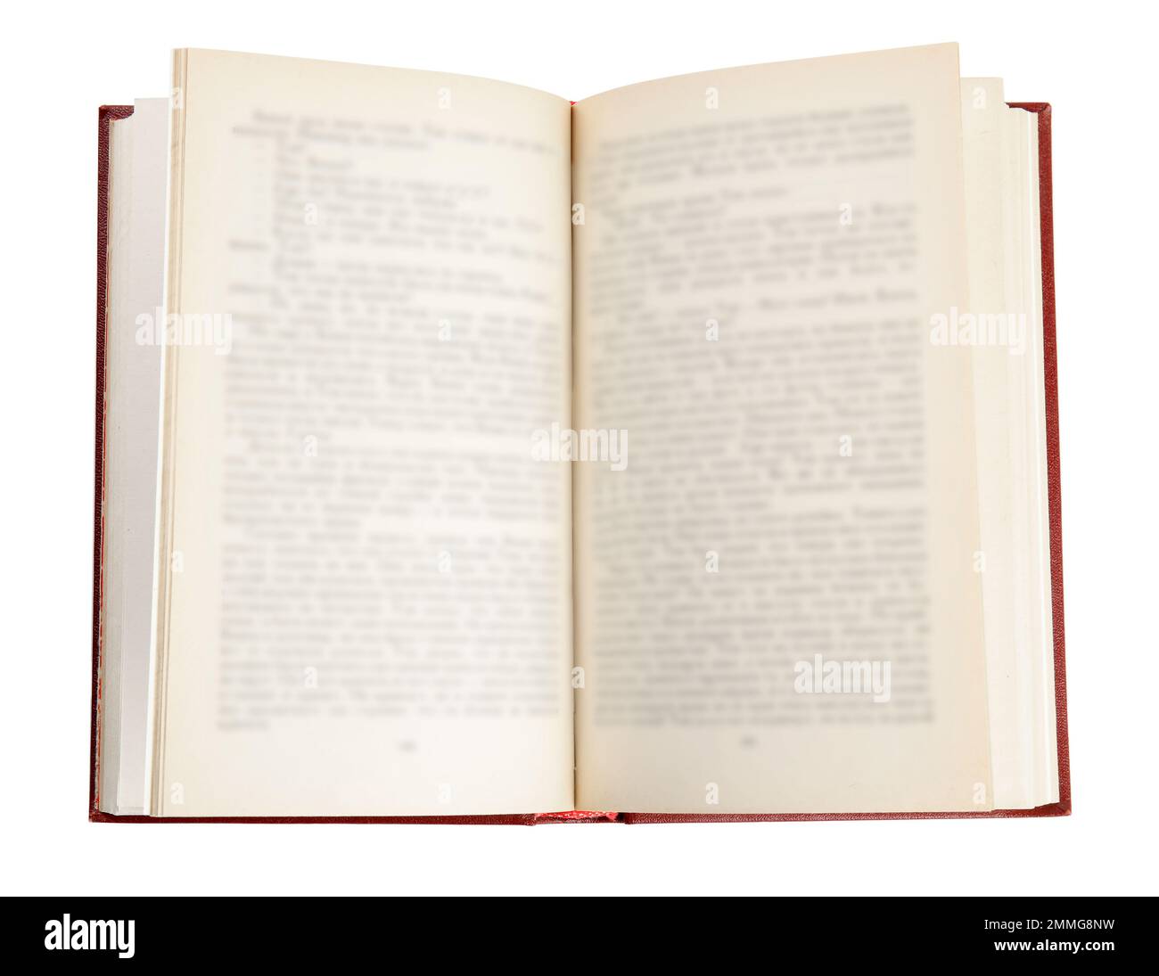 Open book with hard cover isolated on white, top view Stock Photo - Alamy