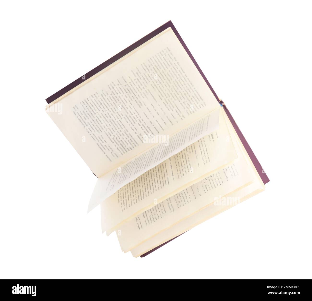 Open book with hard cover isolated on white Stock Photo - Alamy