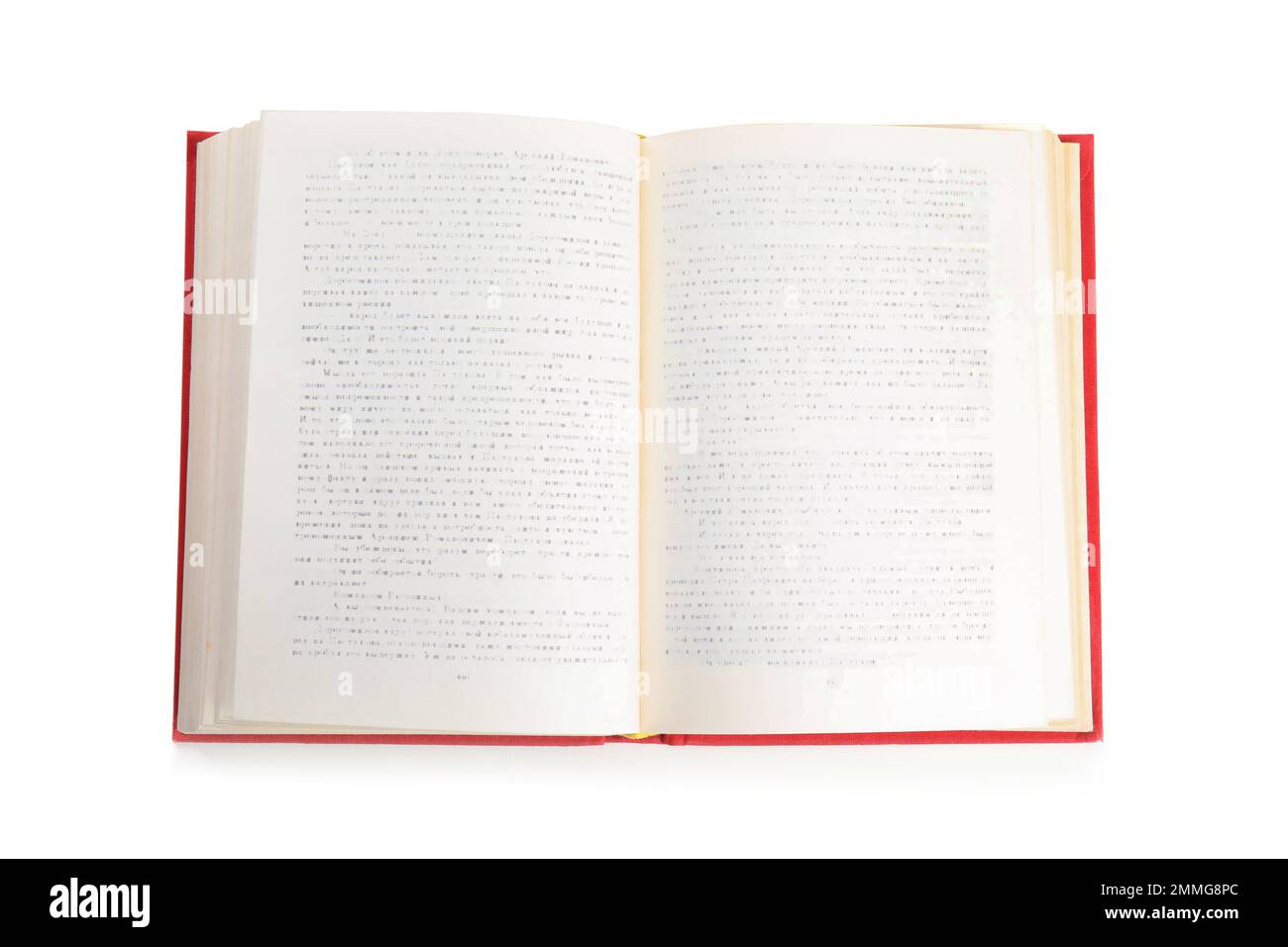 Open book with hard cover isolated on white, top view Stock Photo - Alamy