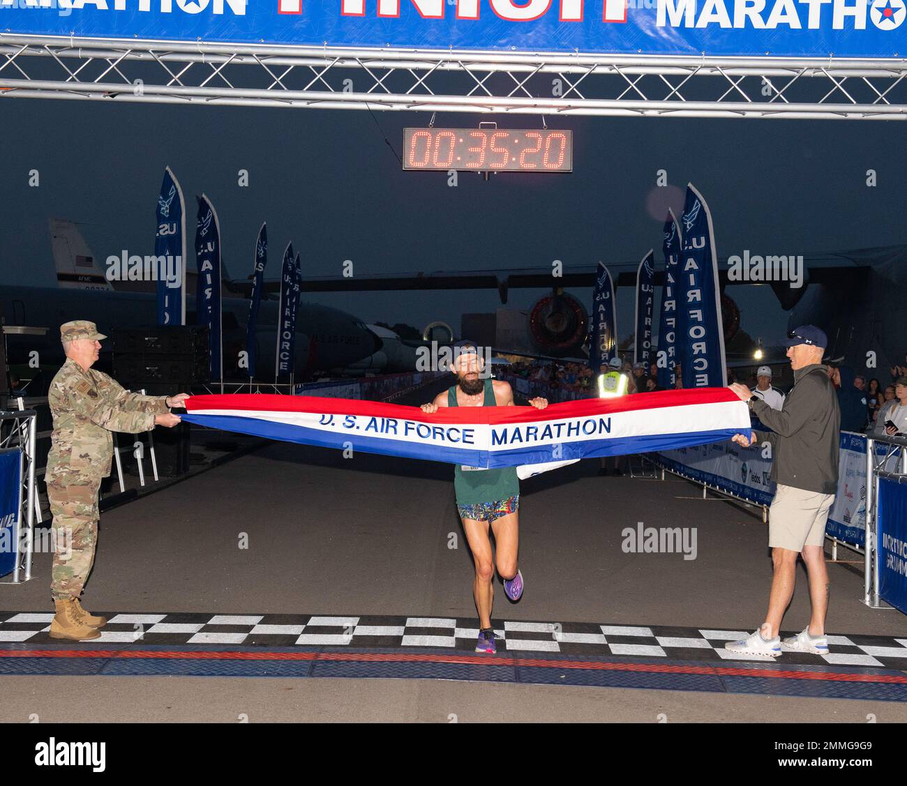 Brandon Hough wins the Air Force Marathon’s 10-kilometer race with a ...