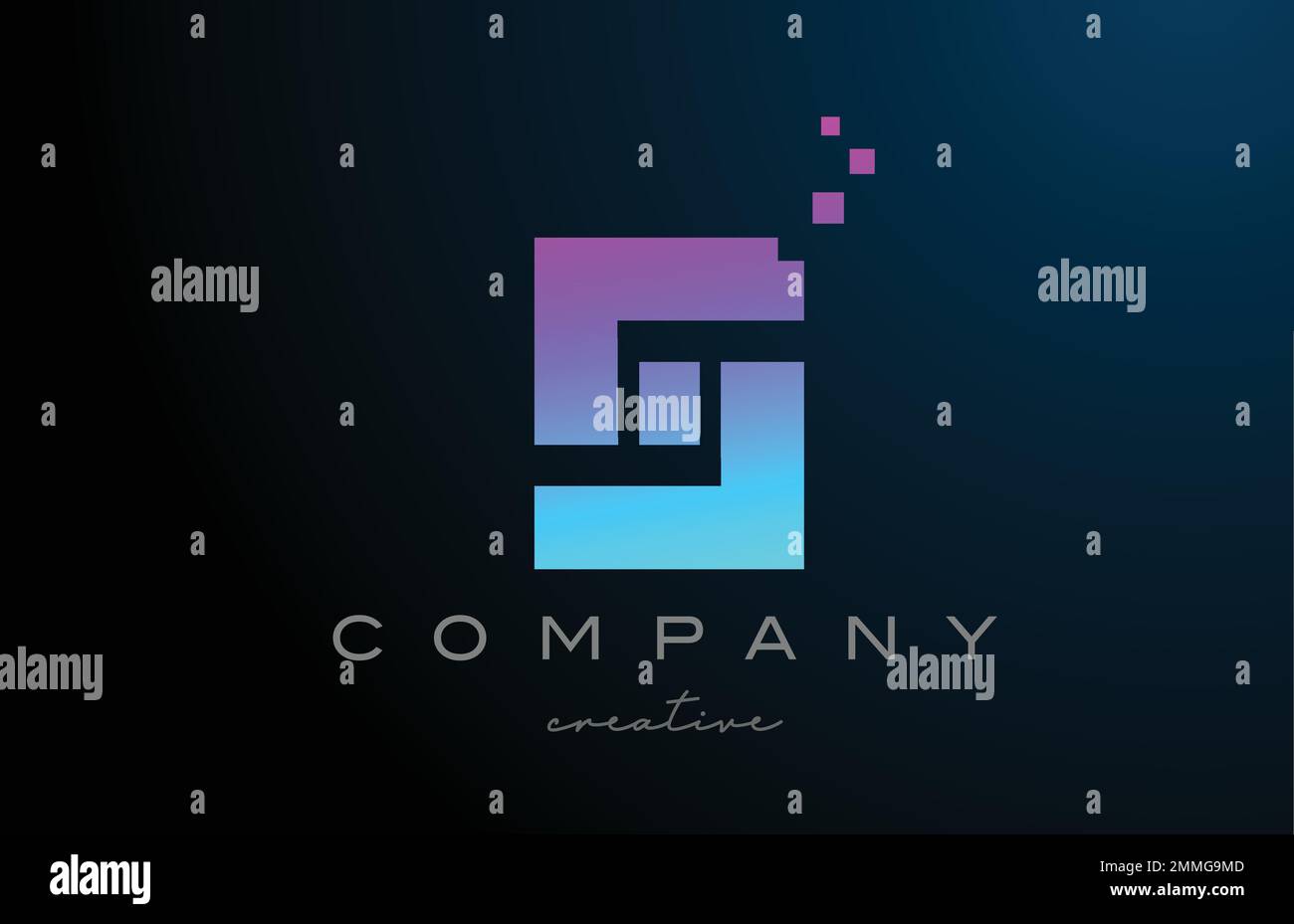 pink blue dots S alphabet letter logo icon design. Template design for ...
