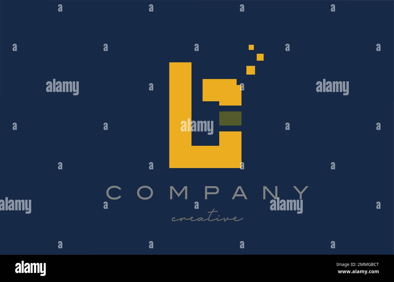 yellow dots B alphabet letter logo icon design. Template design for ...
