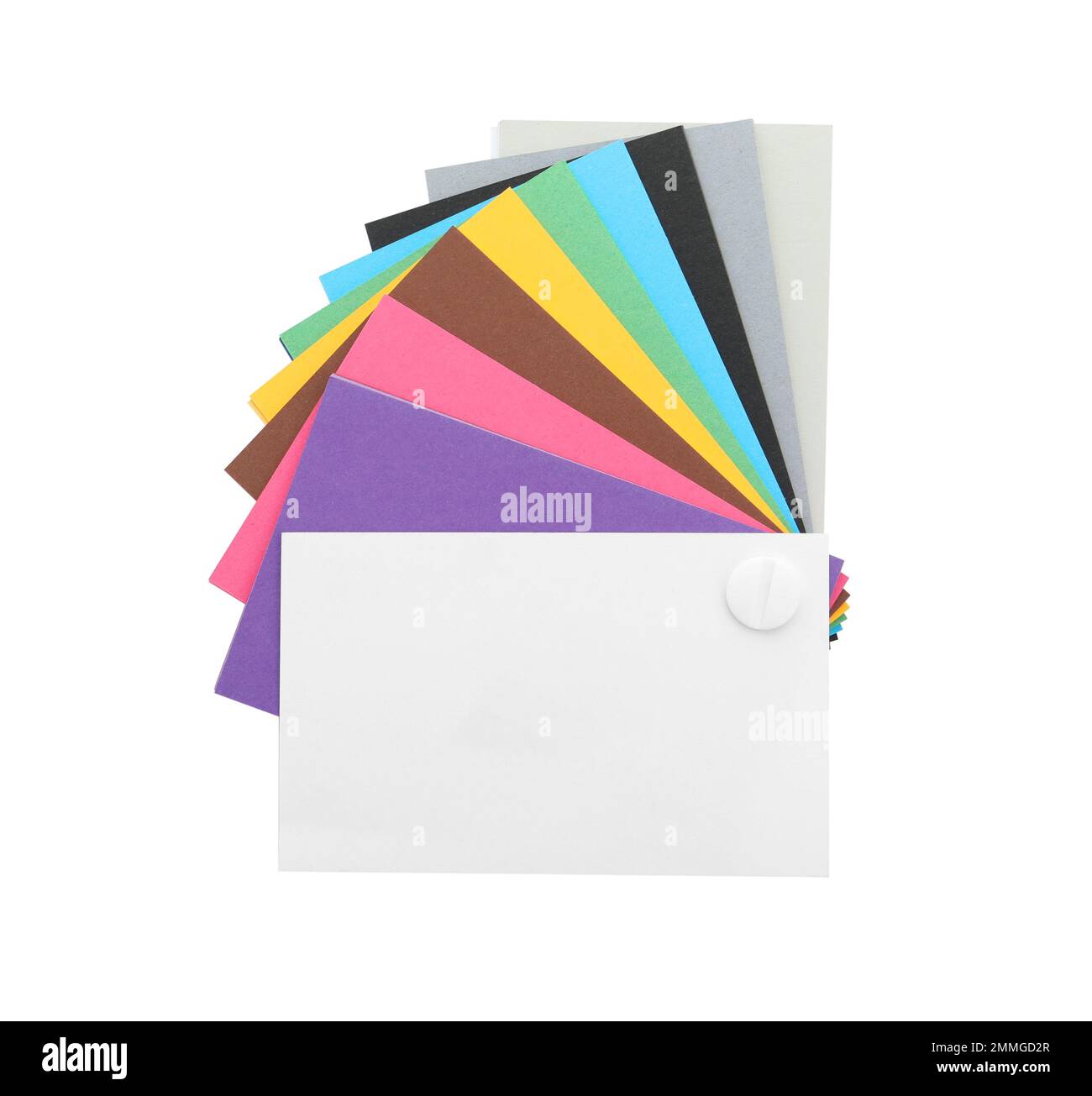 Color palette samples isolated on white, top view Stock Photo - Alamy