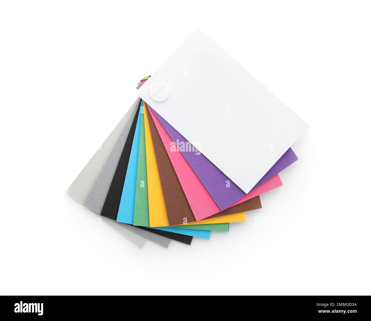 Color palette samples isolated on white, top view Stock Photo - Alamy