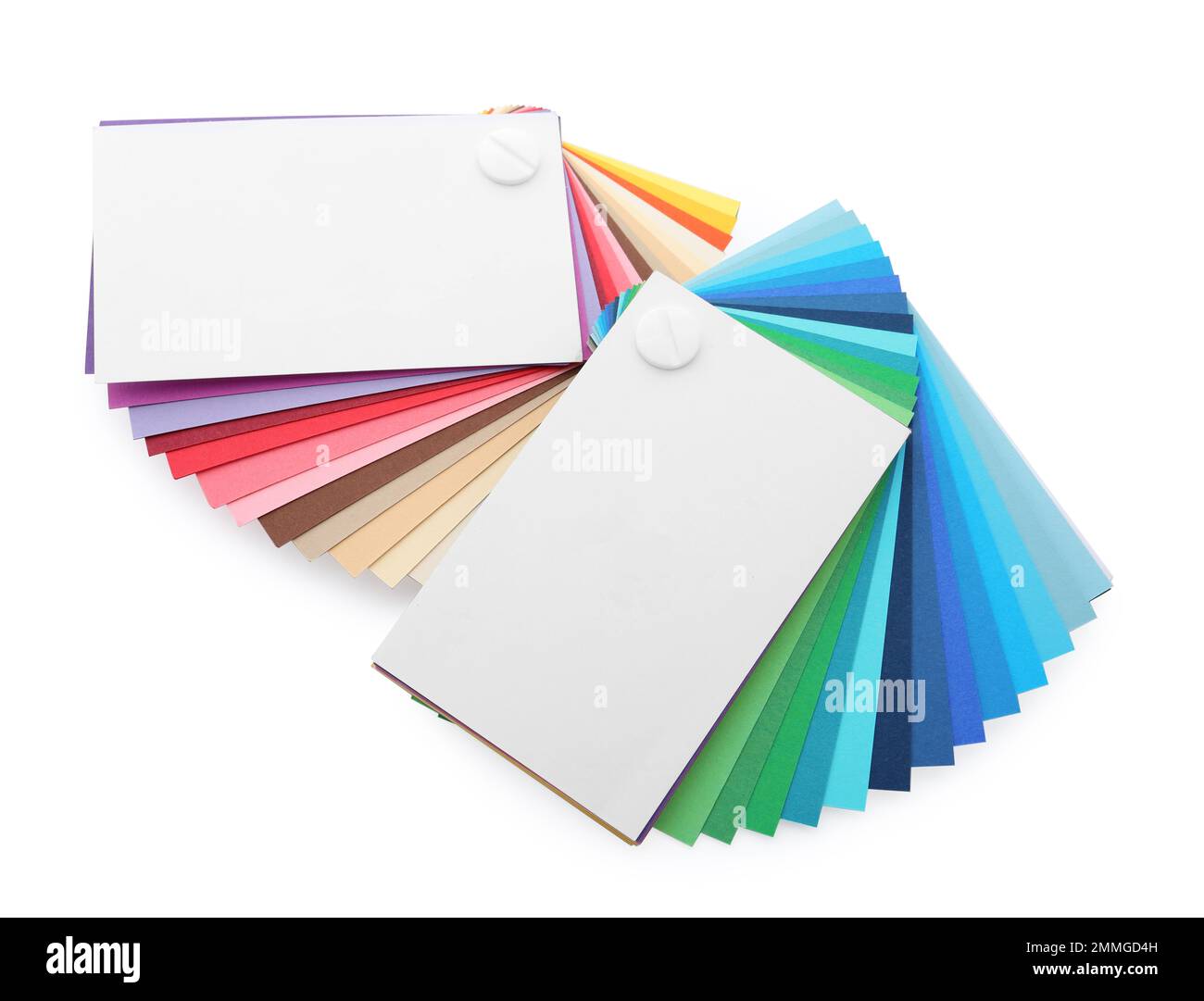 Color palette samples isolated on white, top view Stock Photo - Alamy
