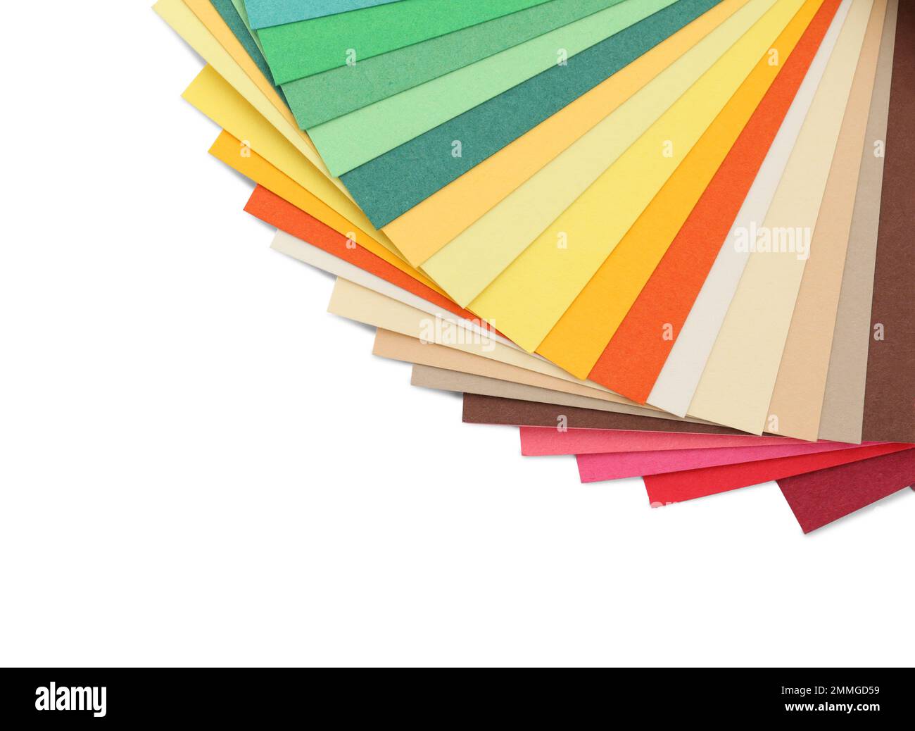 Color palette samples isolated on white, top view Stock Photo - Alamy