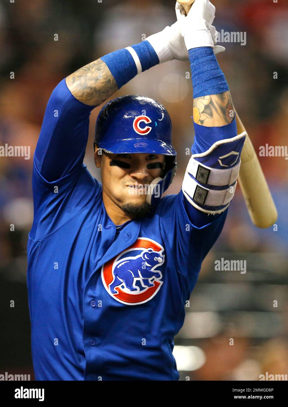 Chicago Cubs shortstop Javier Baez (9) during a baseball game against ...