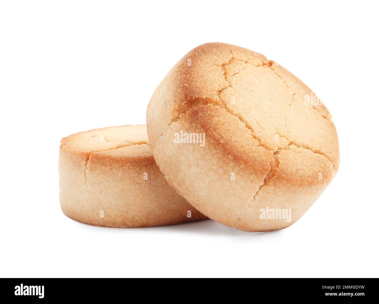 Sweet delicious butter cookies on white background Stock Photo - Alamy