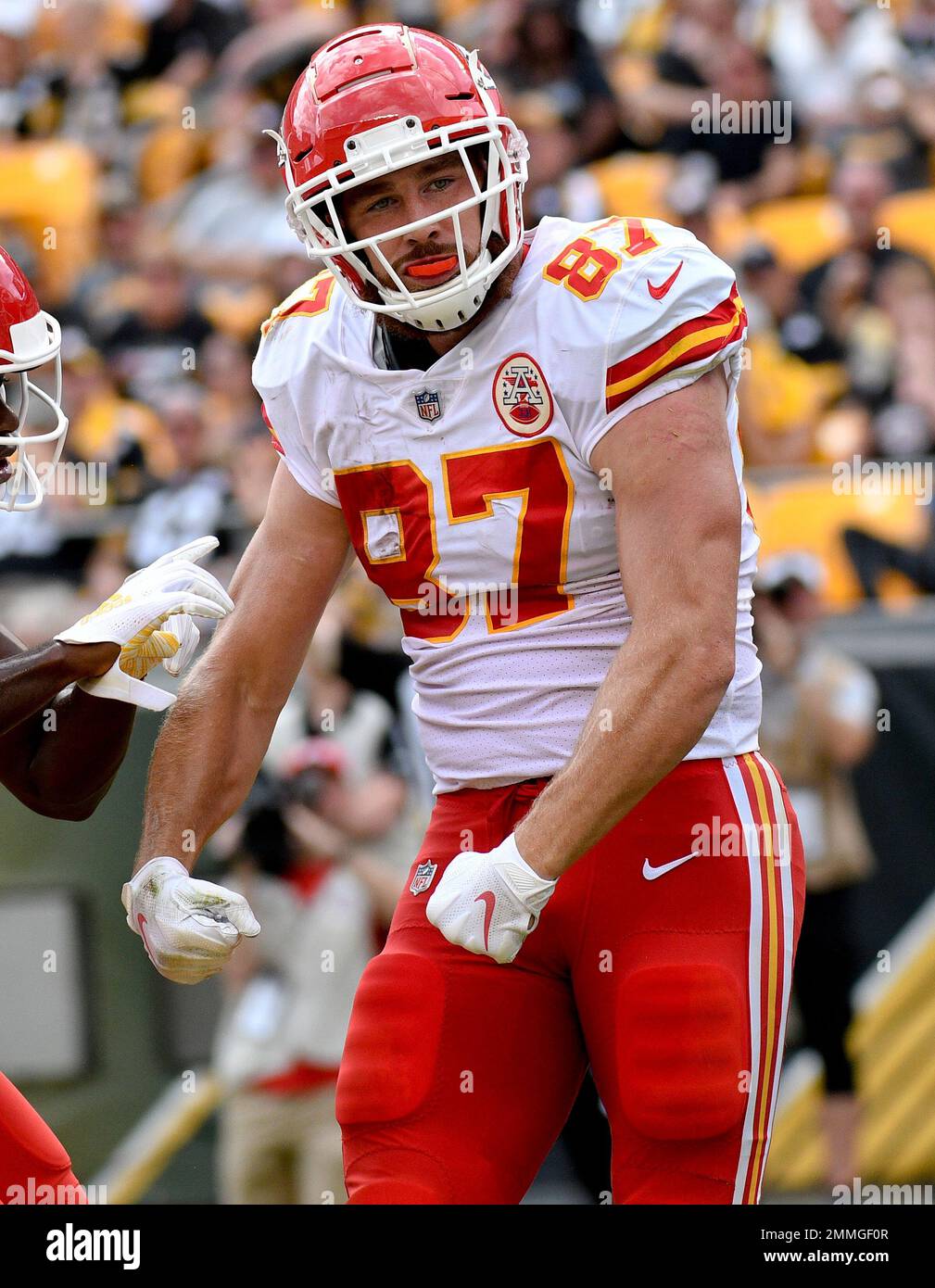 Kansas City Chiefs tight end Travis Kelce (87) during an NFL football ...
