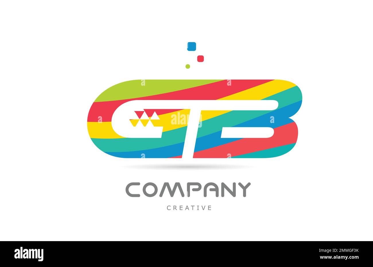 GS colorful alphabet letter logo icon design combination. Colored ...