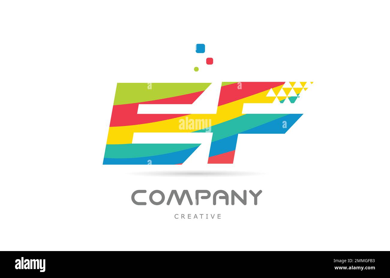 EM colorful alphabet letter logo icon design combination. Colored ...