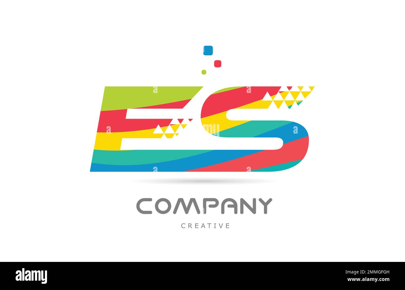 GC colorful alphabet letter logo icon design combination. Colored ...