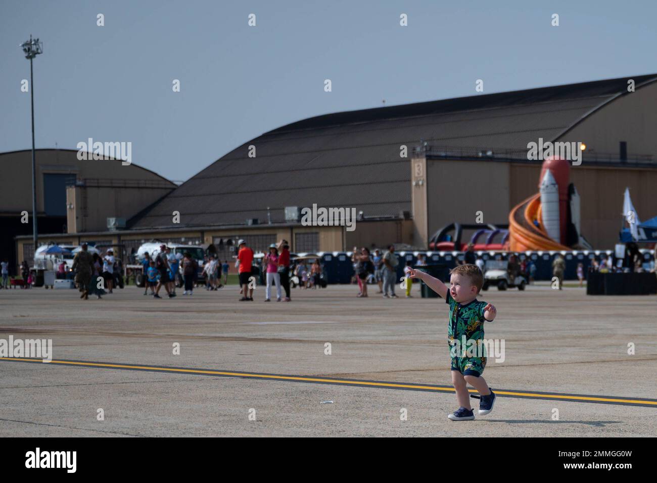 Families enjoy static displays at the JBA Air & Space Expo at Joint ...