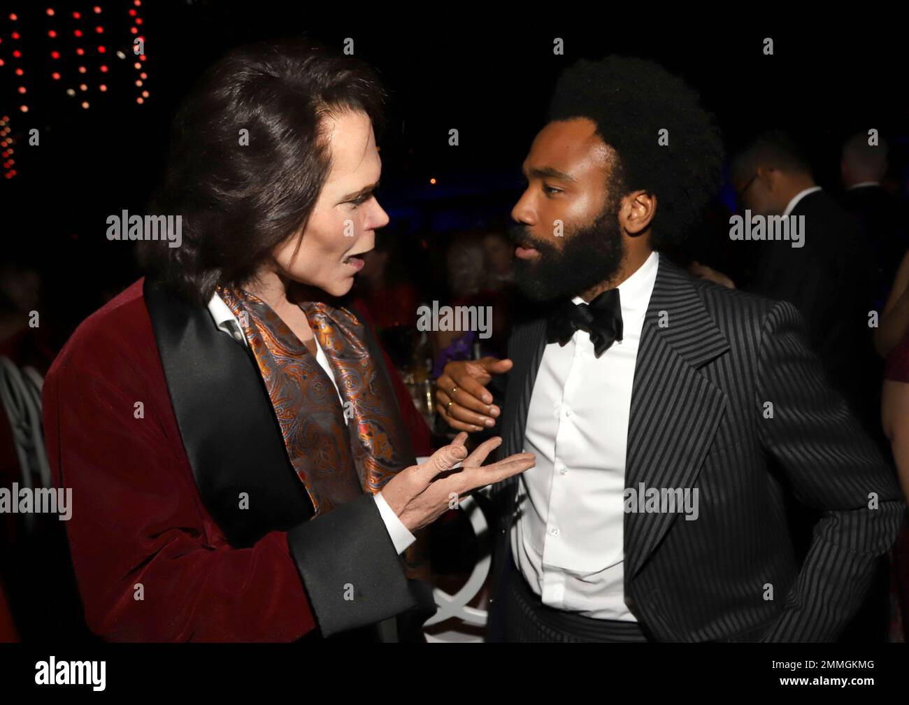 "Teddy Perkins", left, and Donald Glover attend the Governors Ball for ...