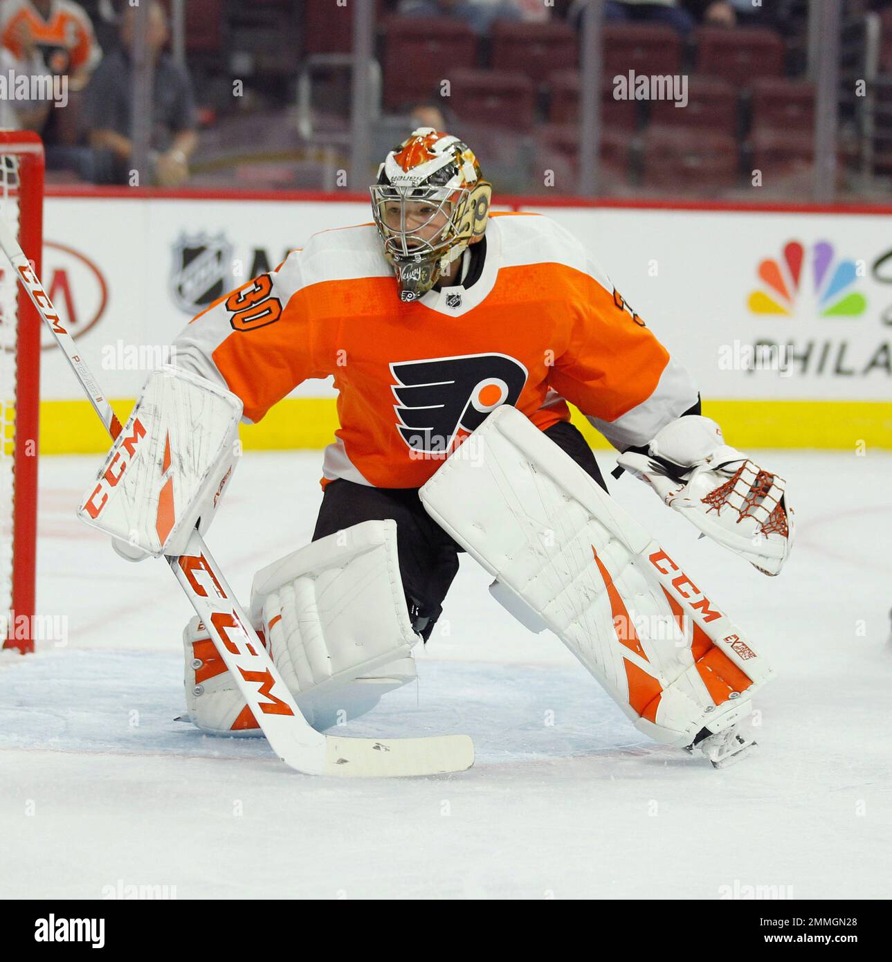 Philadelphia Flyers' Michal Neuvirth during an NHL preseason hockey ...