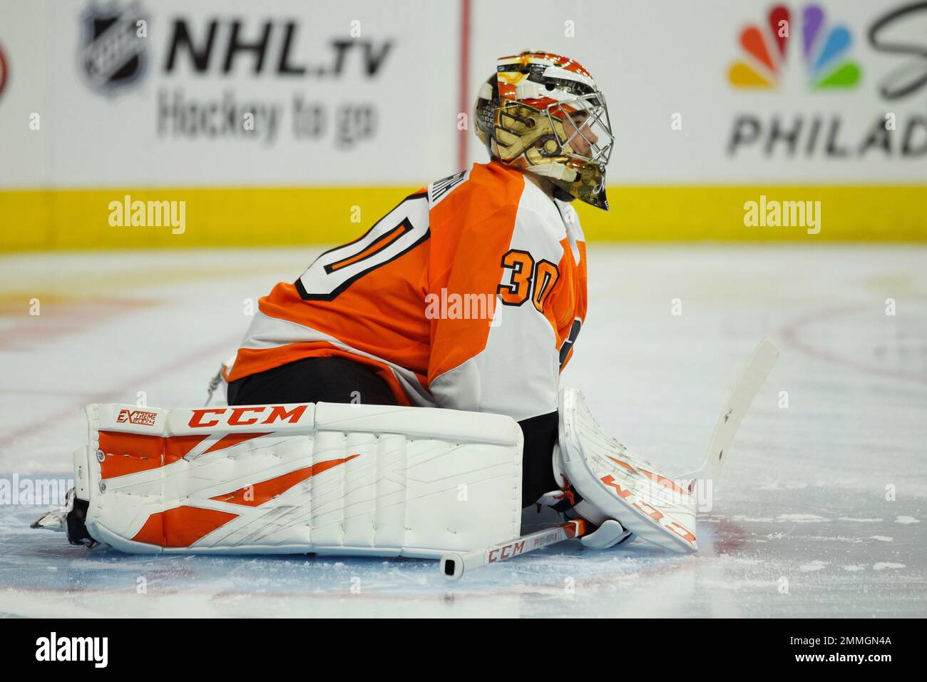 Philadelphia Flyers' Michal Neuvirth during an NHL preseason hockey ...