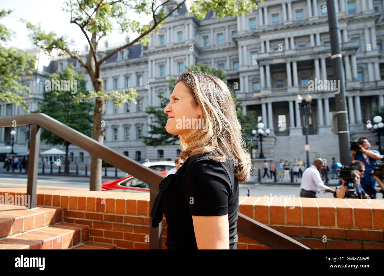 Canadian Foreign Affairs Minister Chrystia Freeland arrives at the ...