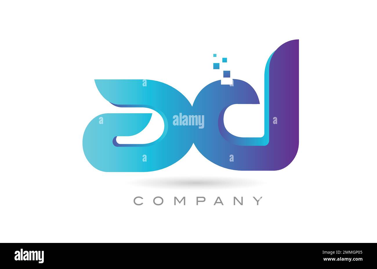 AD alphabet letter logo icon combination design. Creative template for ...