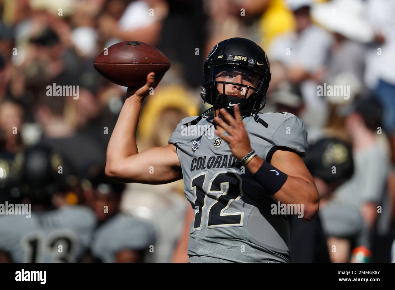 Colorado Buffaloes quarterback Steven Montez (12) in the first half of ...