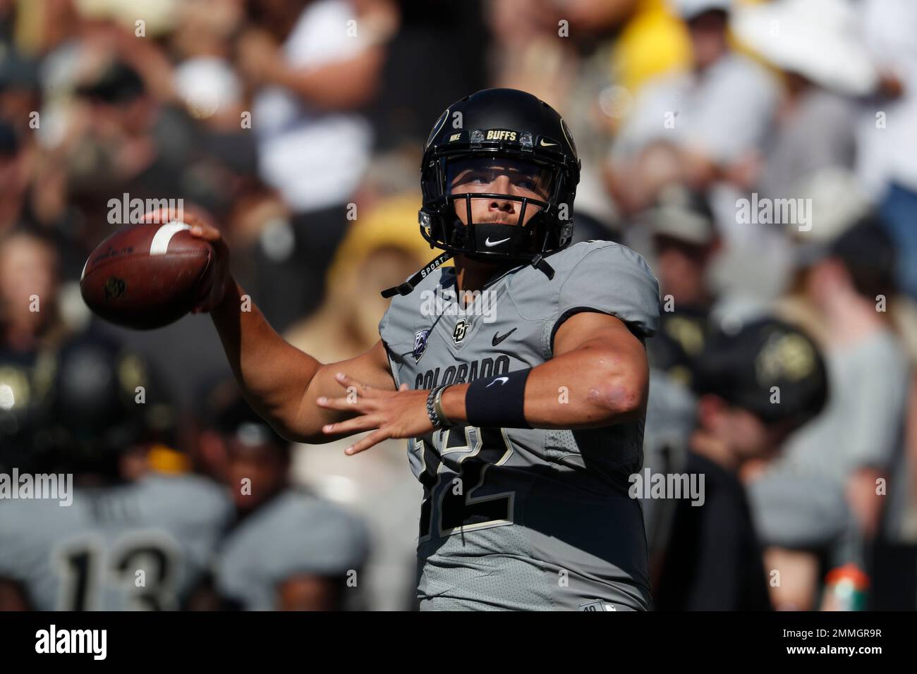 Colorado Buffaloes quarterback Steven Montez (12) in the first half of ...