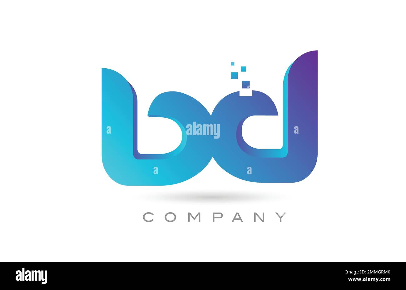 BD alphabet letter logo icon combination design. Creative template for ...
