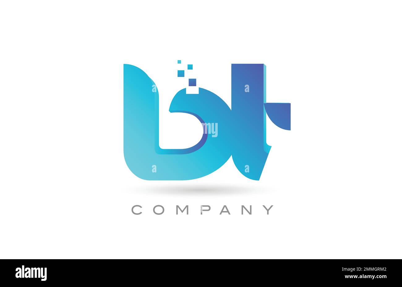 BT alphabet letter logo icon combination design. Creative template for ...