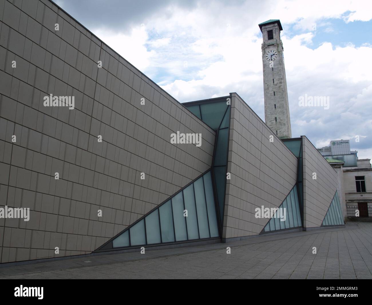 The Civic Centre clock tower from the SeaCity Museum, Southampton ...