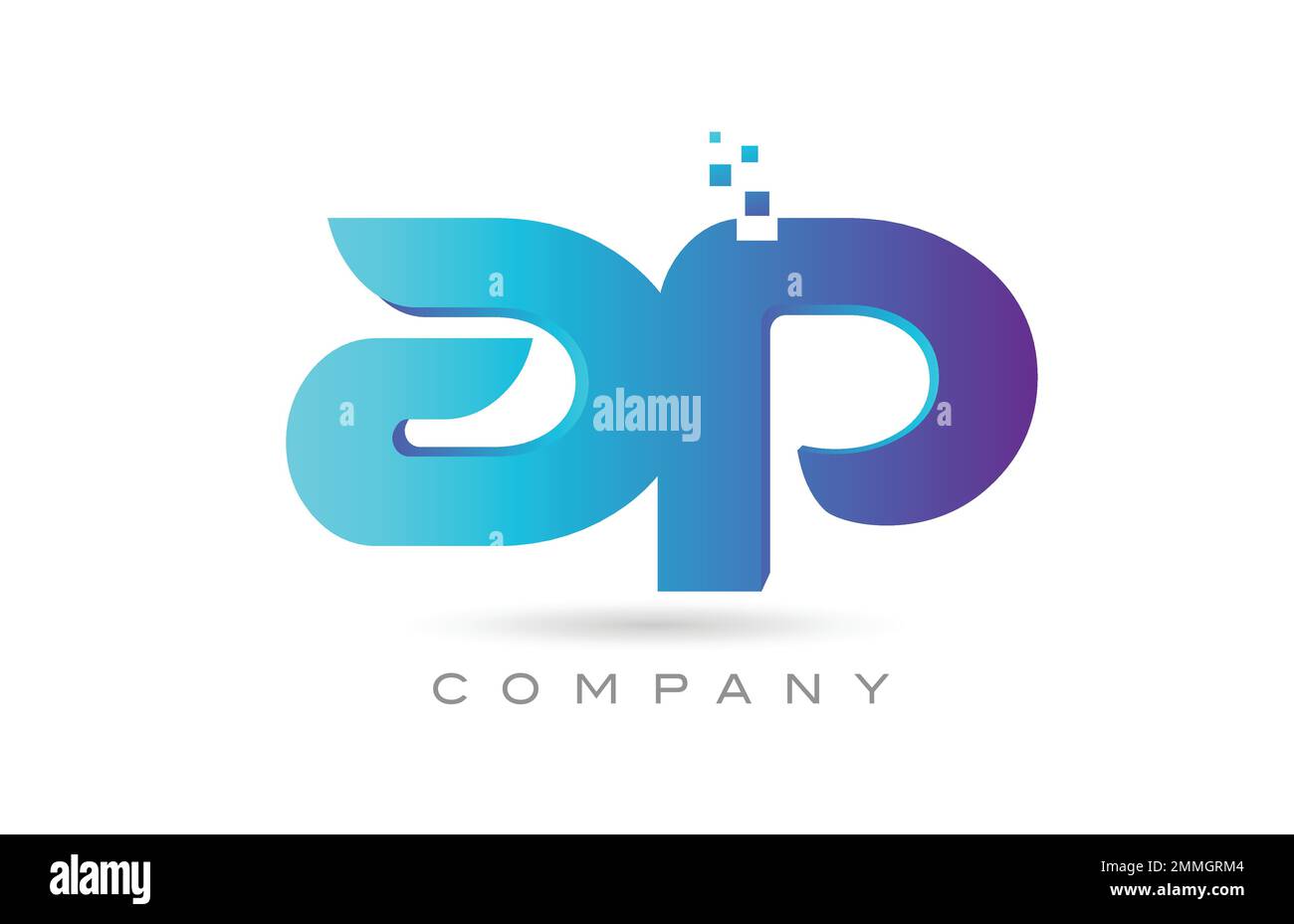 AP alphabet letter logo icon combination design. Creative template for ...