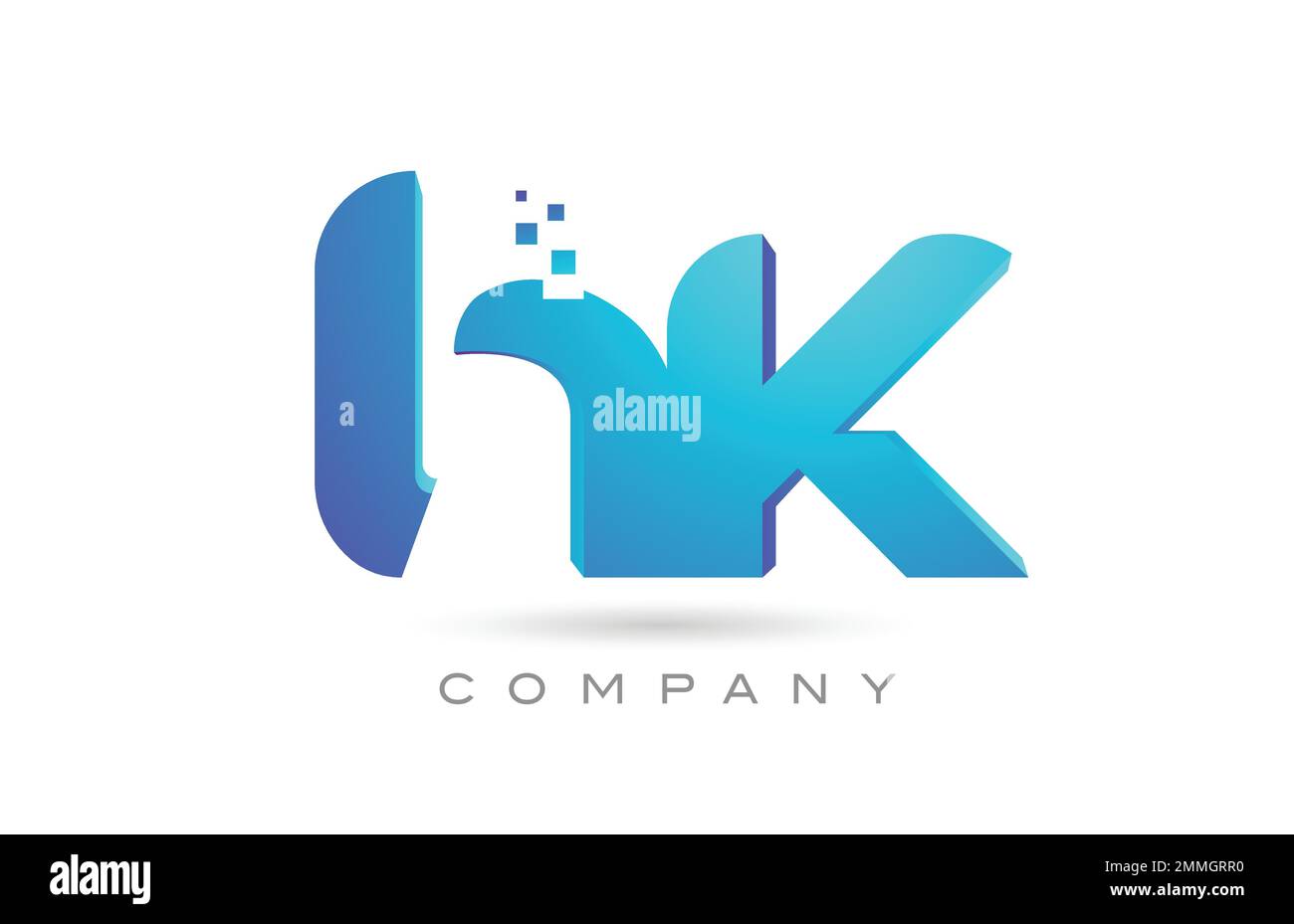 HK alphabet letter logo icon combination design. Creative template for ...