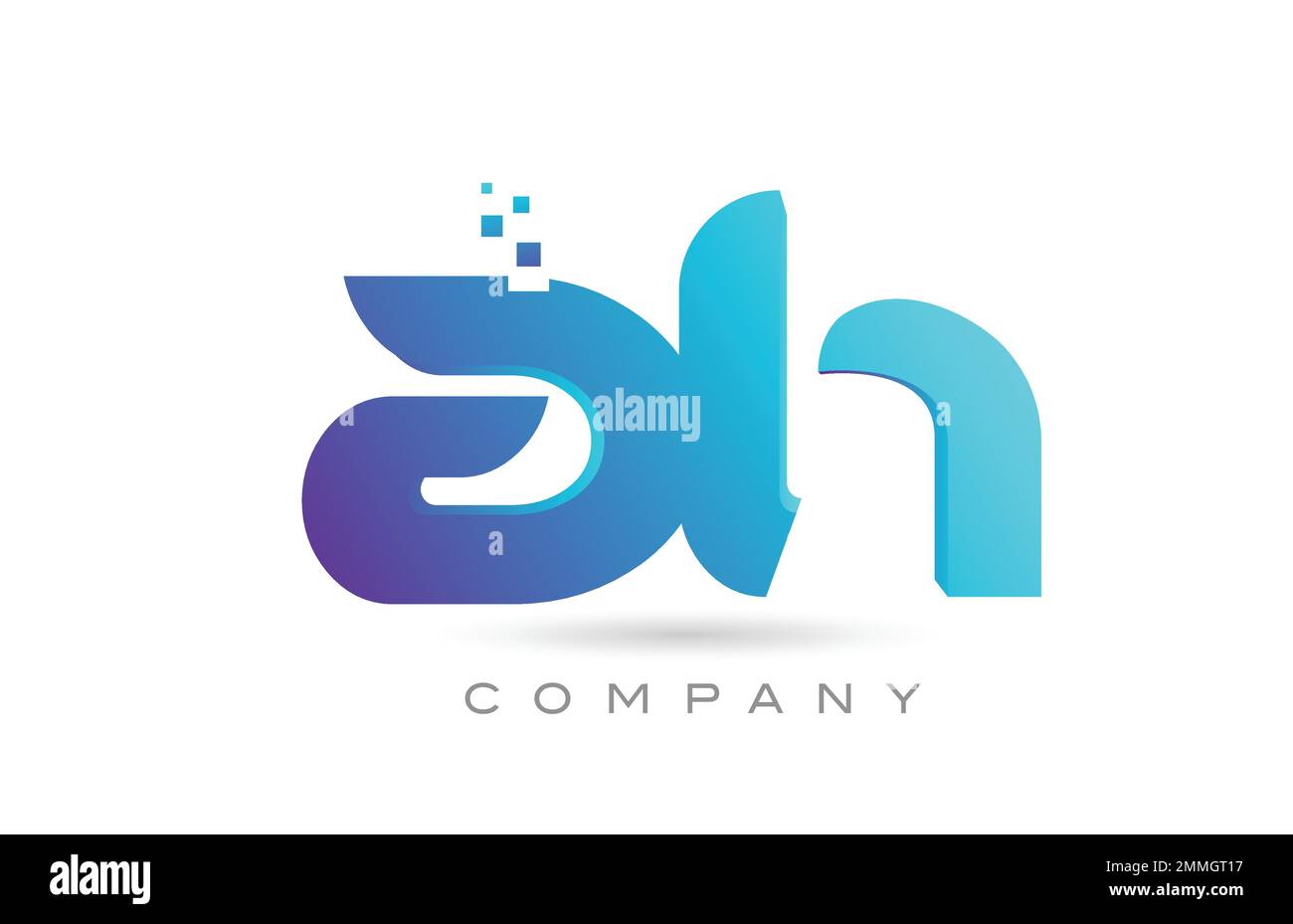 AH alphabet letter logo icon combination design. Creative template for ...