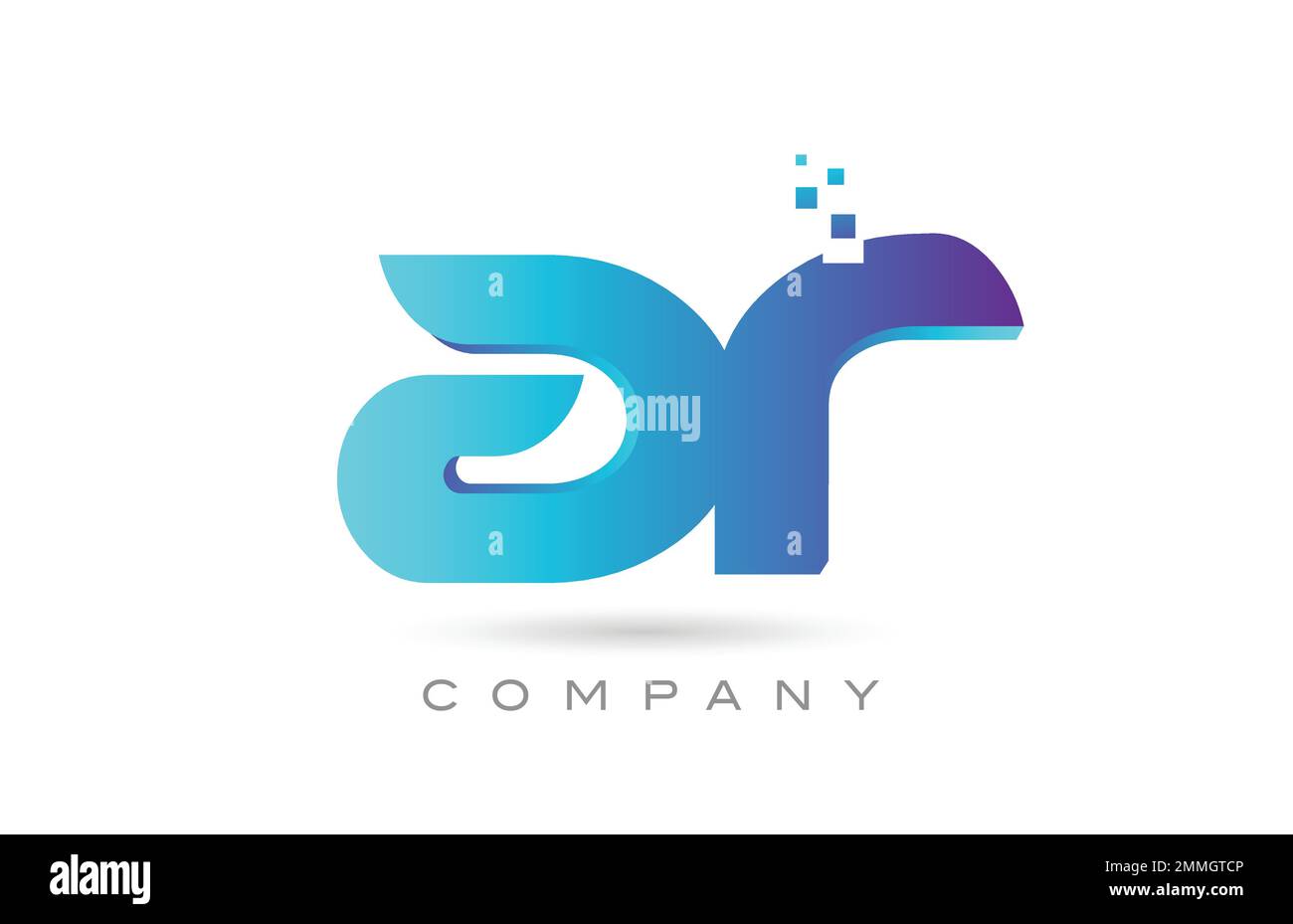 AR alphabet letter logo icon combination design. Creative template for ...