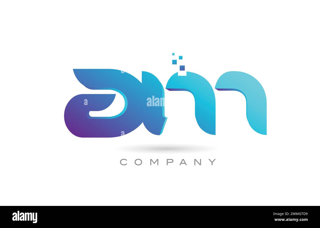 AM alphabet letter logo icon combination design. Creative template for ...