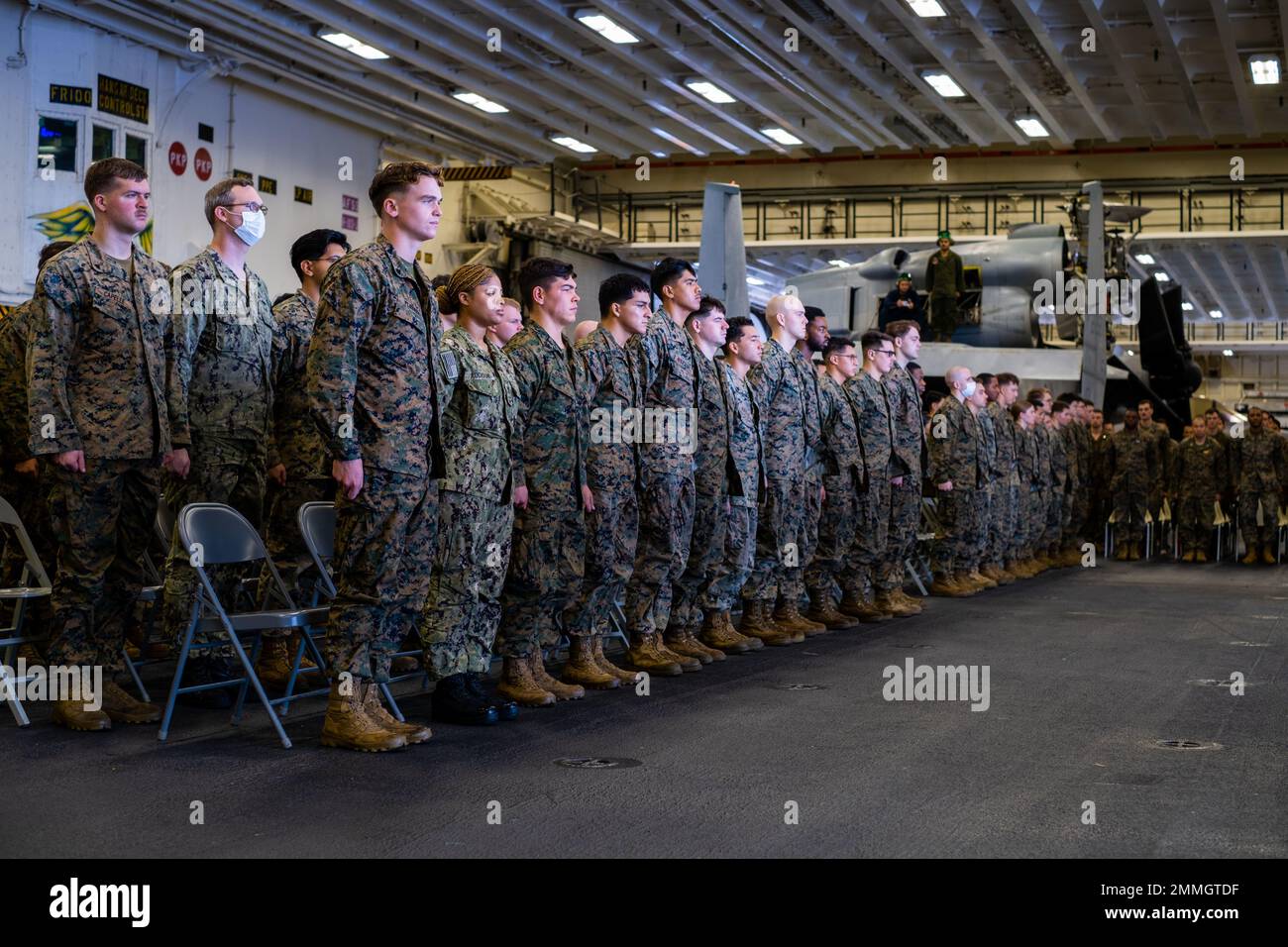 U.S. Marines stand at attention for Corporals Course’s Graduation ...