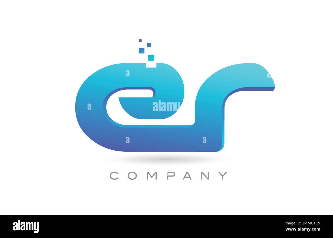 ER alphabet letter logo icon combination design. Creative template for ...