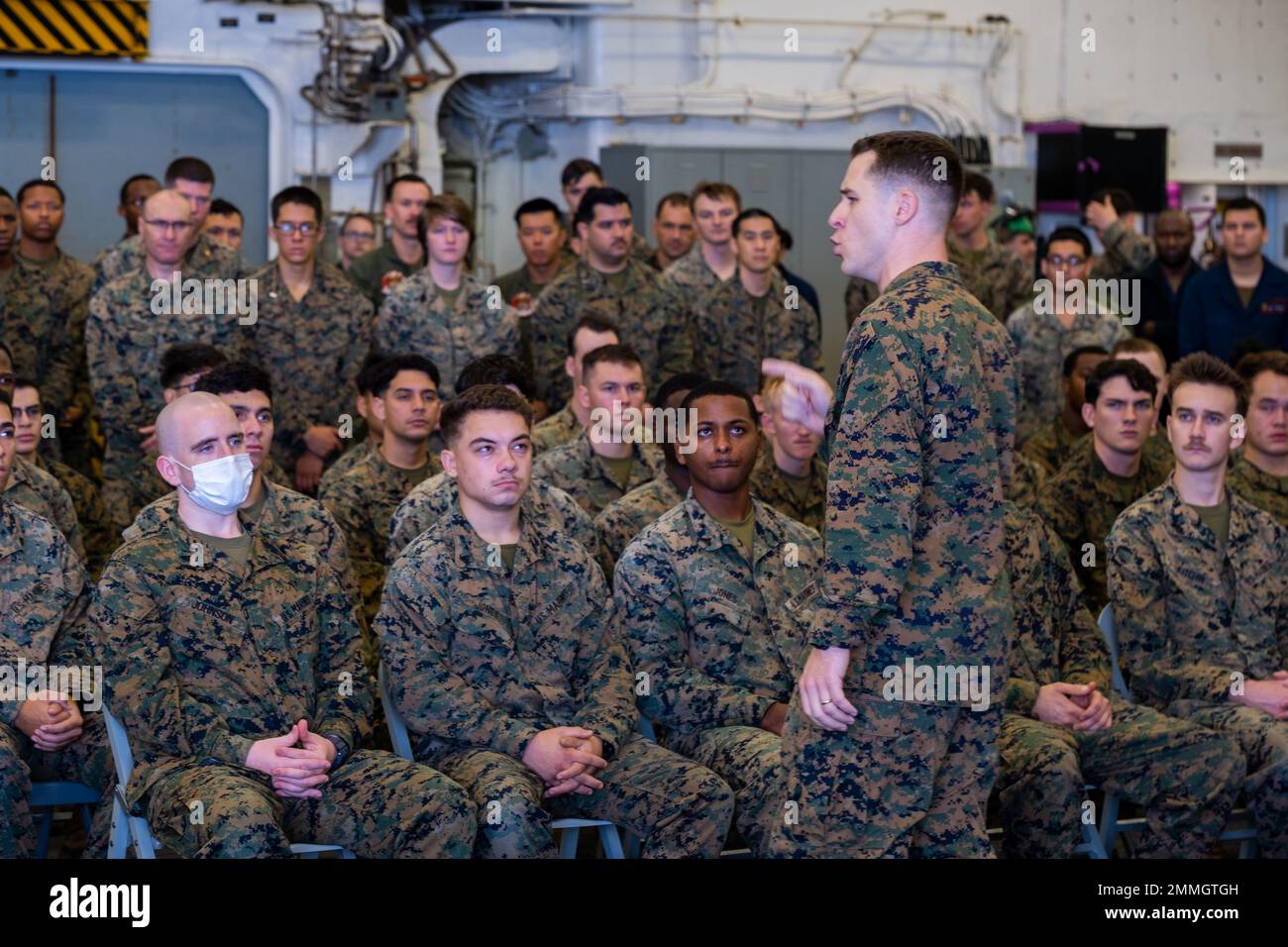 U.S. Marine Corps Capt. John Mench, the airframes officer in charge ...