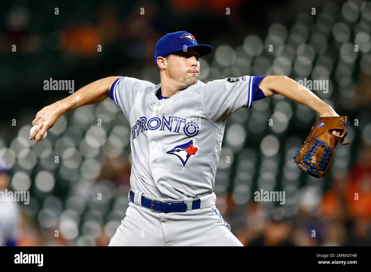 Toronto Blue Jays starting pitcher Aaron Sanchez throws to the ...