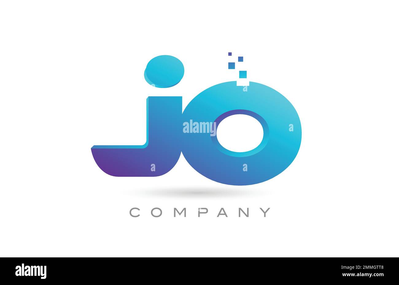 JO alphabet letter logo icon combination design. Creative template for ...