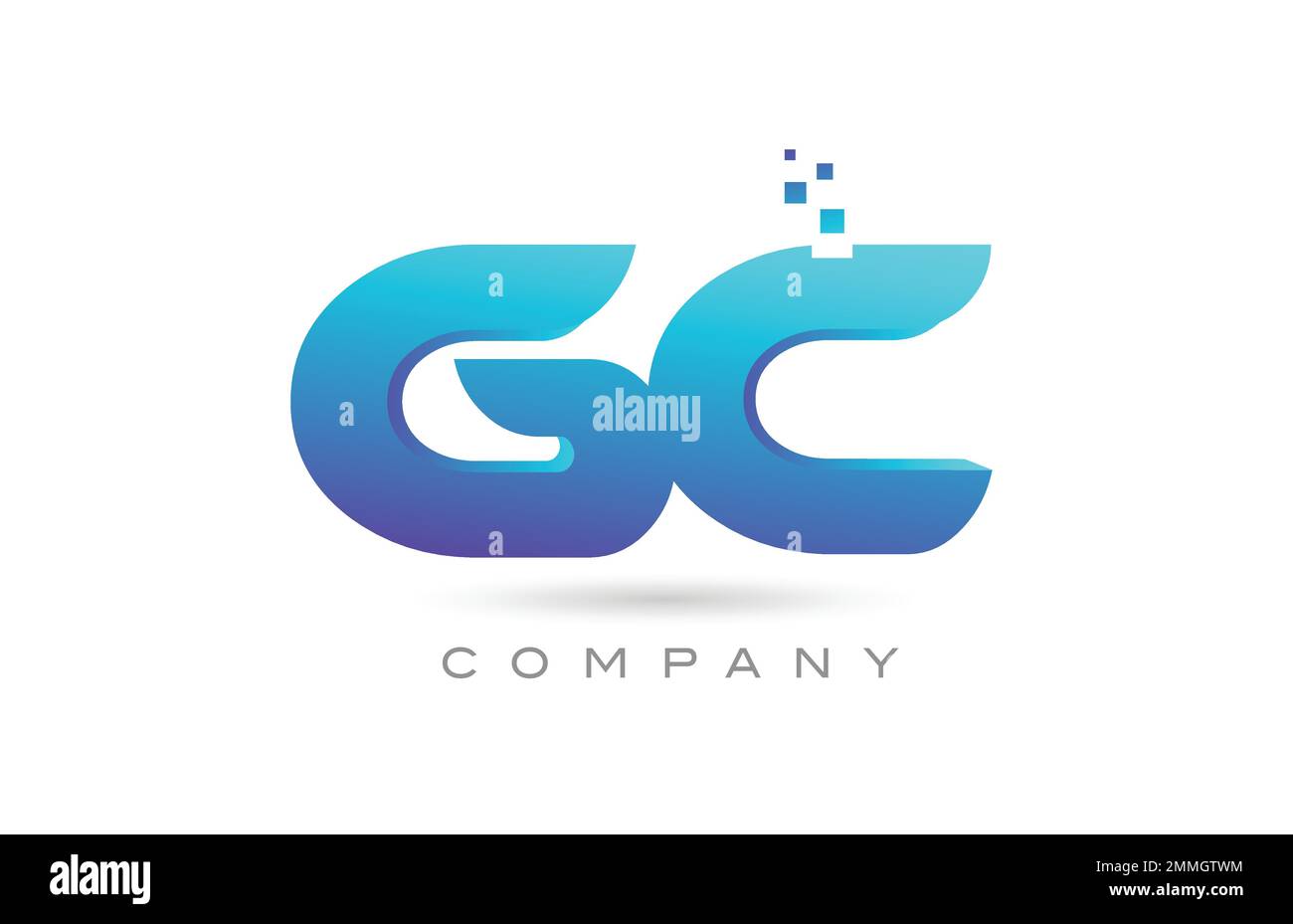 GC alphabet letter logo icon combination design. Creative template for ...