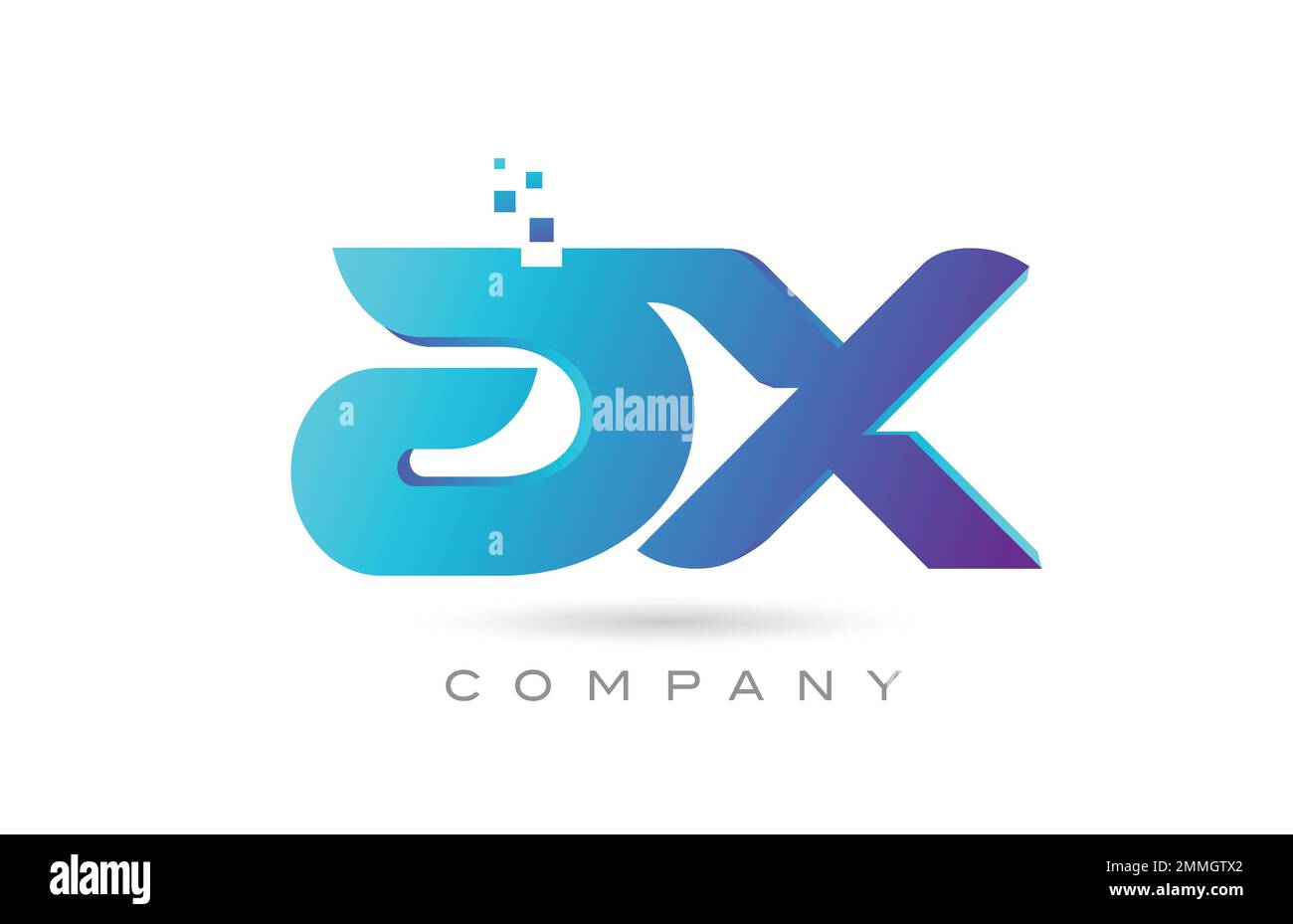 AX alphabet letter logo icon combination design. Creative template for ...