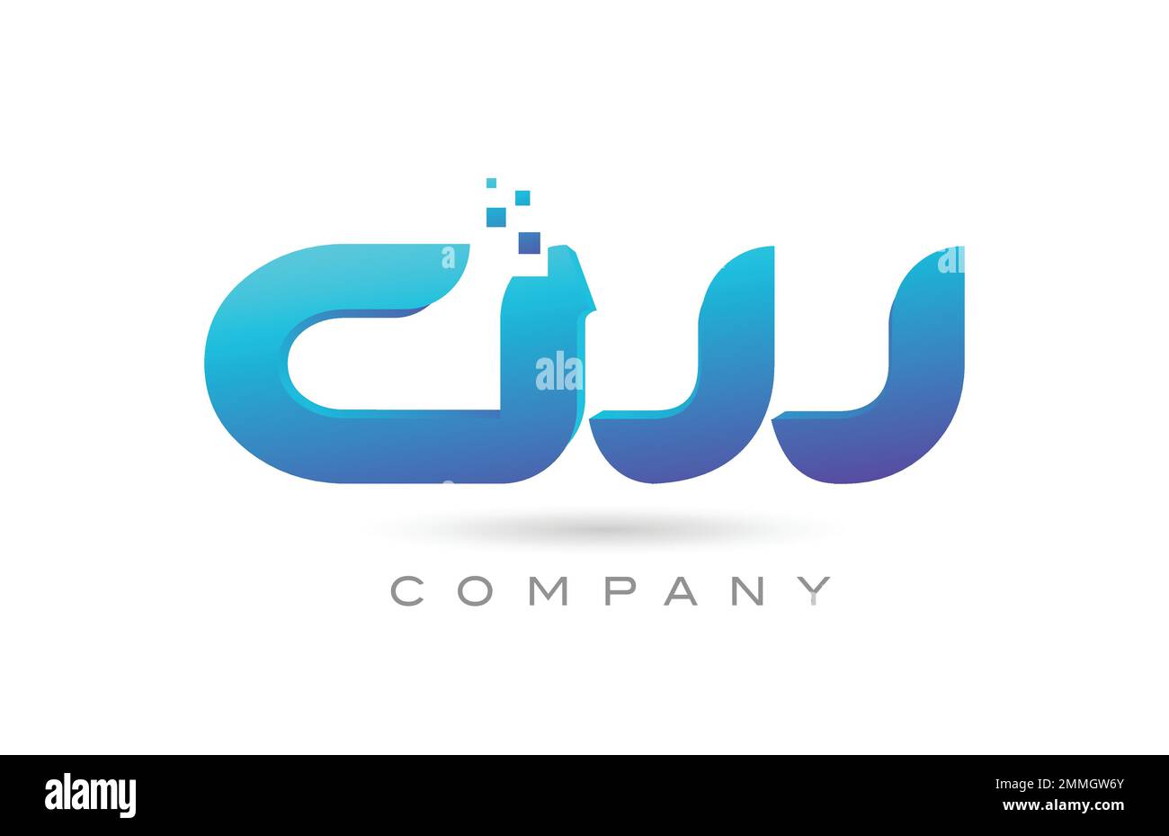 CW alphabet letter logo icon combination design. Creative template for ...