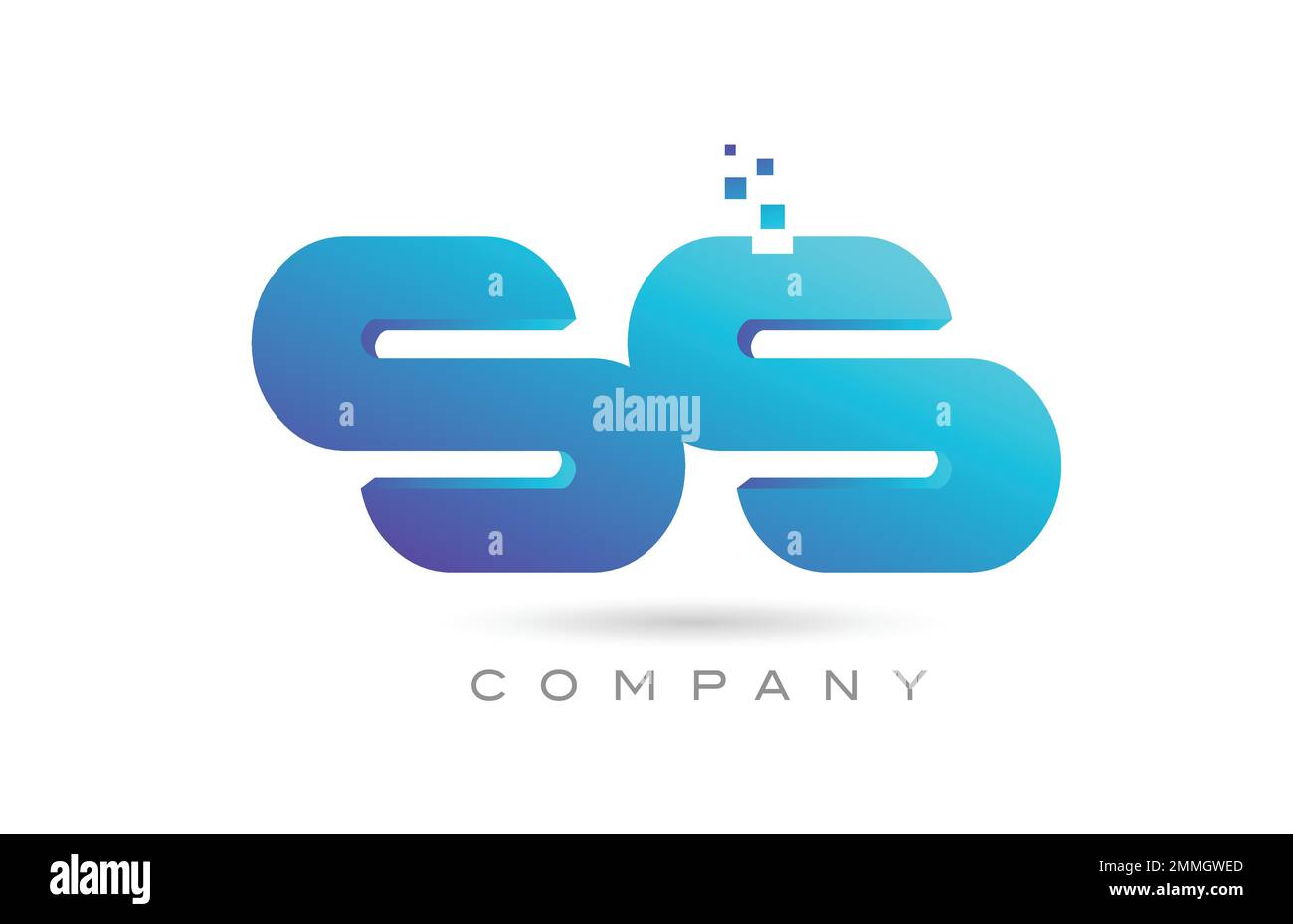 SS alphabet letter logo icon combination design. Creative template for ...
